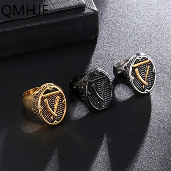 QMHJE-Barber-Knife-Men-Stainless-Steel-Signet-Rings-Seal-Hip-Hop-Ring ...