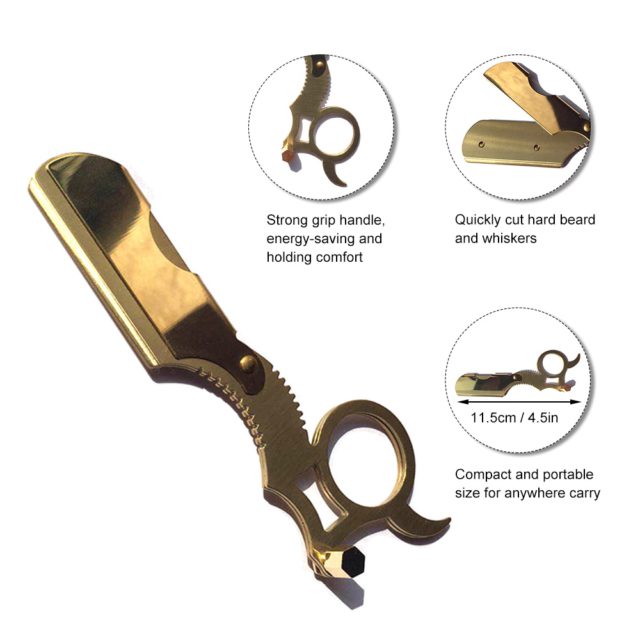 Premuim Gold Barber Finger Razor | BARBER JUNGLE