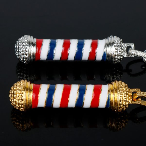 dongsheng-New-Design-Barber-Shop-Pole-3D-Barber-Pole-Keychain-Pendant ...