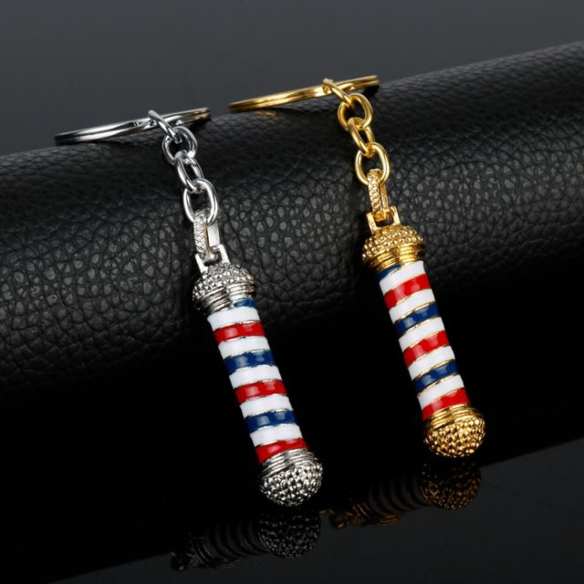dongsheng-New-Design-Barber-Shop-Pole-3D-Barber-Pole-Keychain-Pendant ...