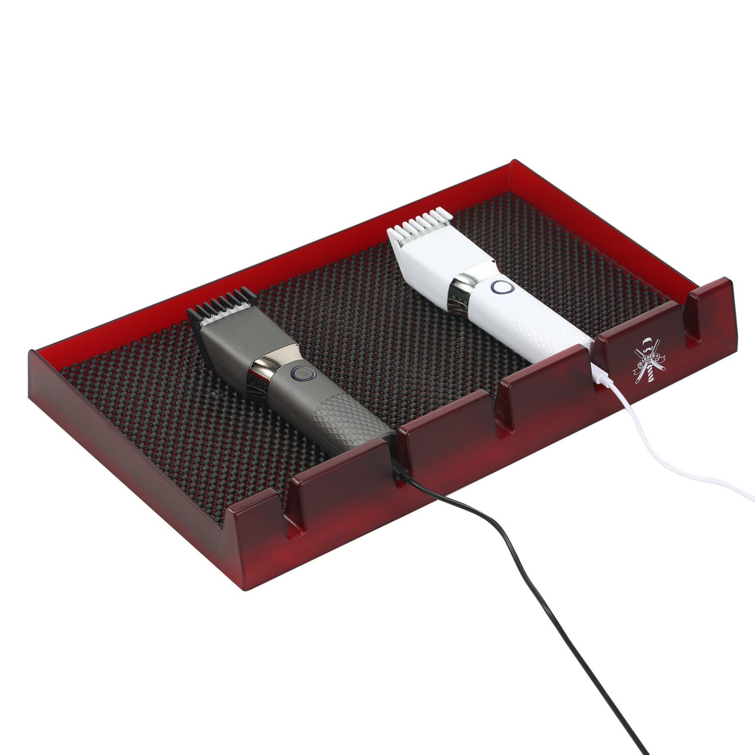 Salon-Barber-Clipper-Tray-Anti-slip-Salon-Clippers-Organizer-Razor-Case ...