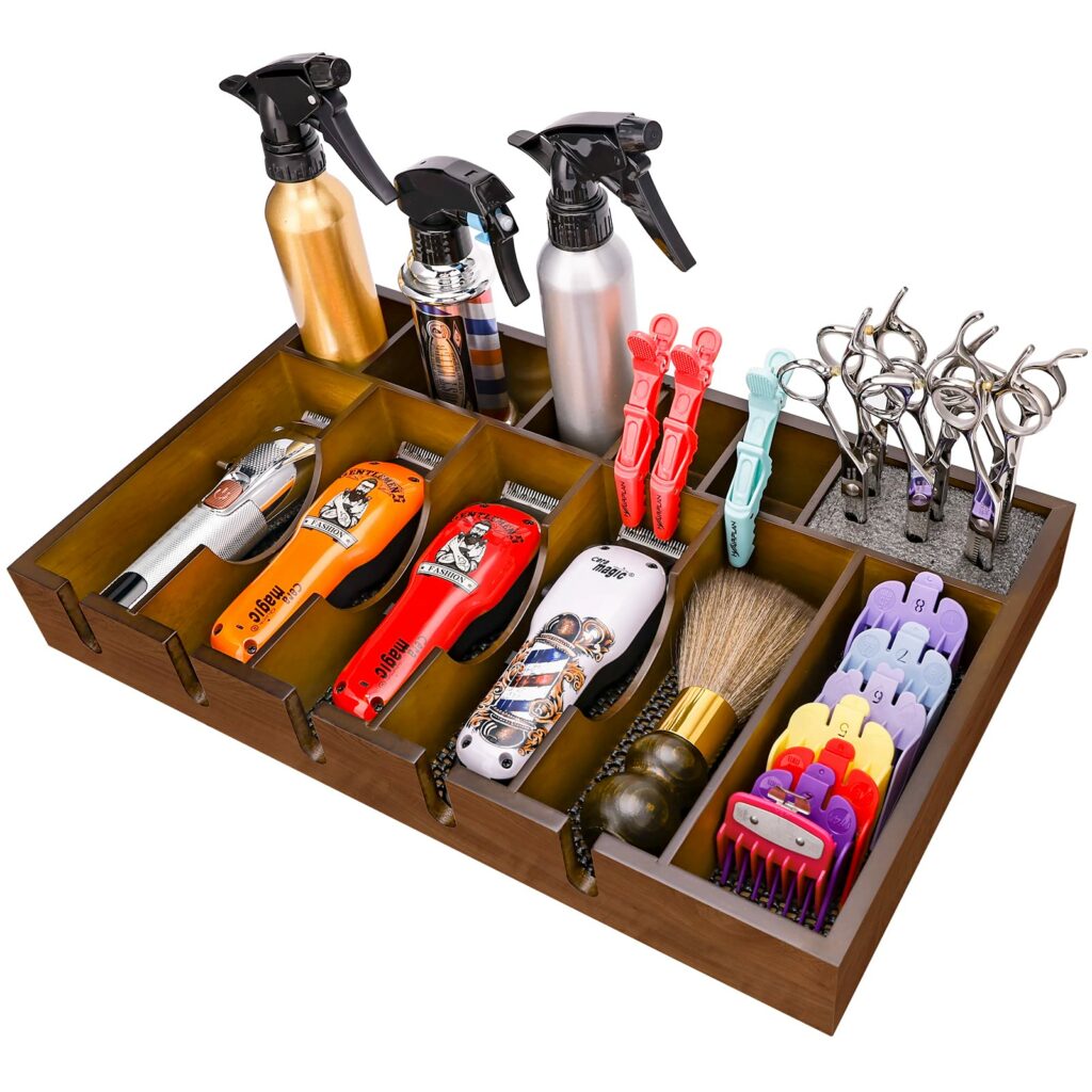 Barber Organizer Wood Tray | BARBER JUNGLE