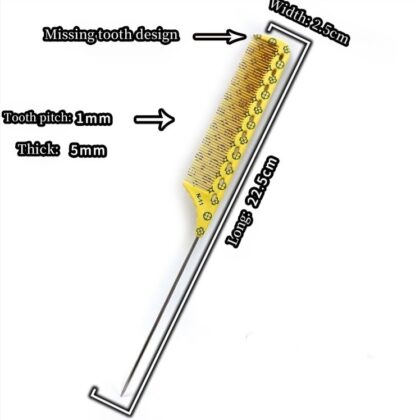 6pc Stylish Yellow Barber Comb Set | BARBER JUNGLE
