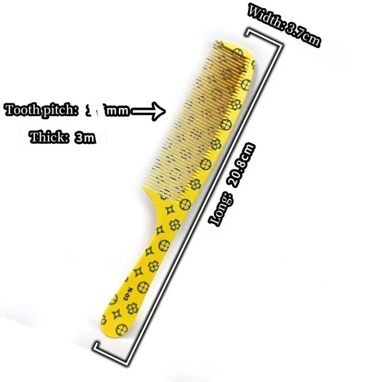 6pc Stylish Yellow Barber Comb Set | BARBER JUNGLE