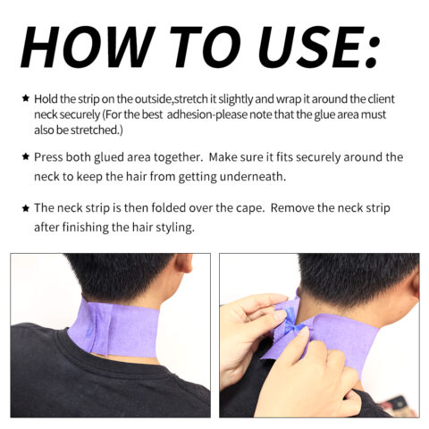 Purple Neck Strips | BARBER JUNGLE