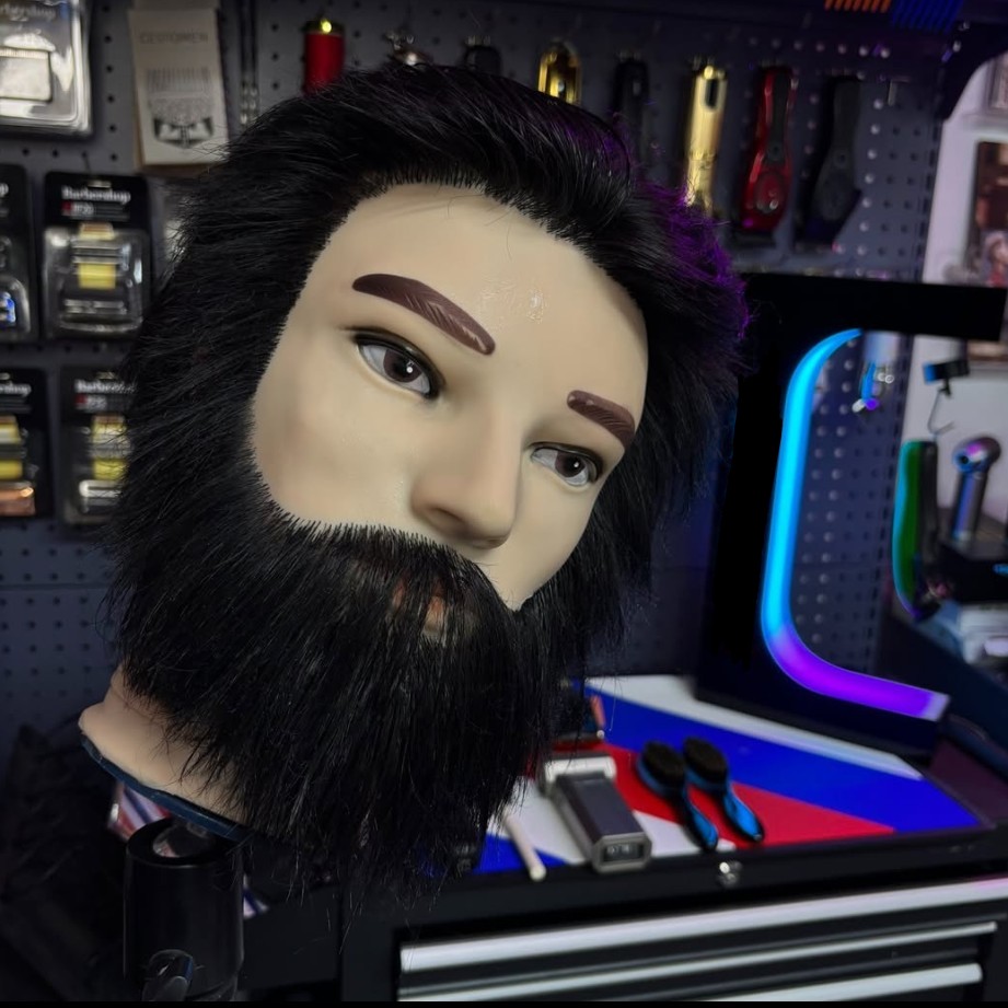 Barber Magic Mannequin Beard Hair Regrowth Head | BARBER JUNGLE