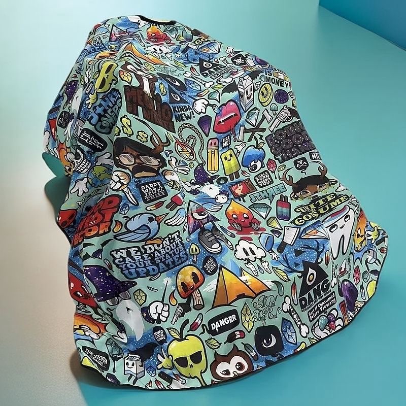 Sticker Bomb Barber Cape | BARBER JUNGLE