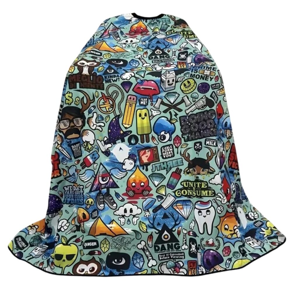 Sticker Bomb Barber Cape | BARBER JUNGLE
